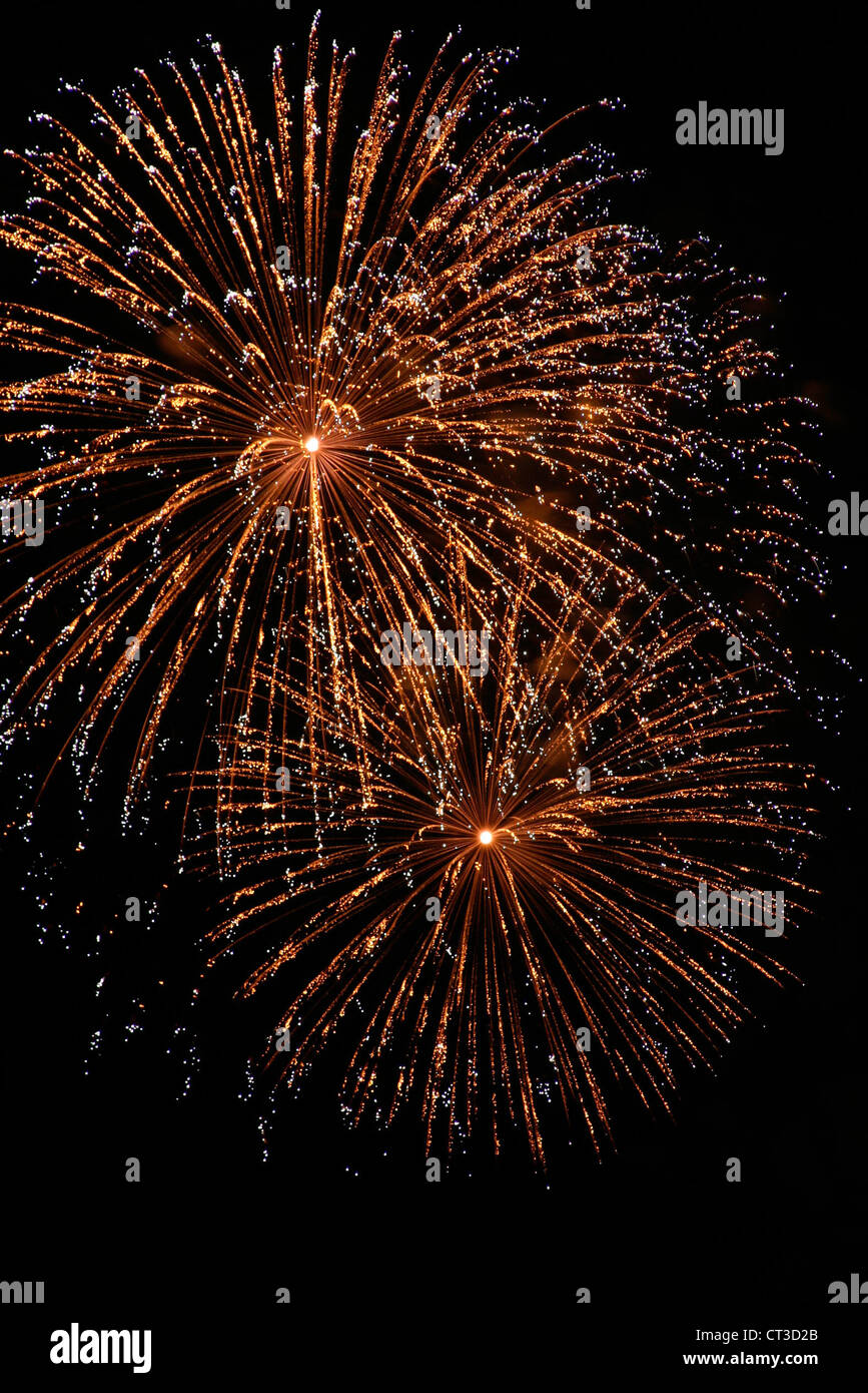 Fireworks against a black sky Stock Photo - Alamy