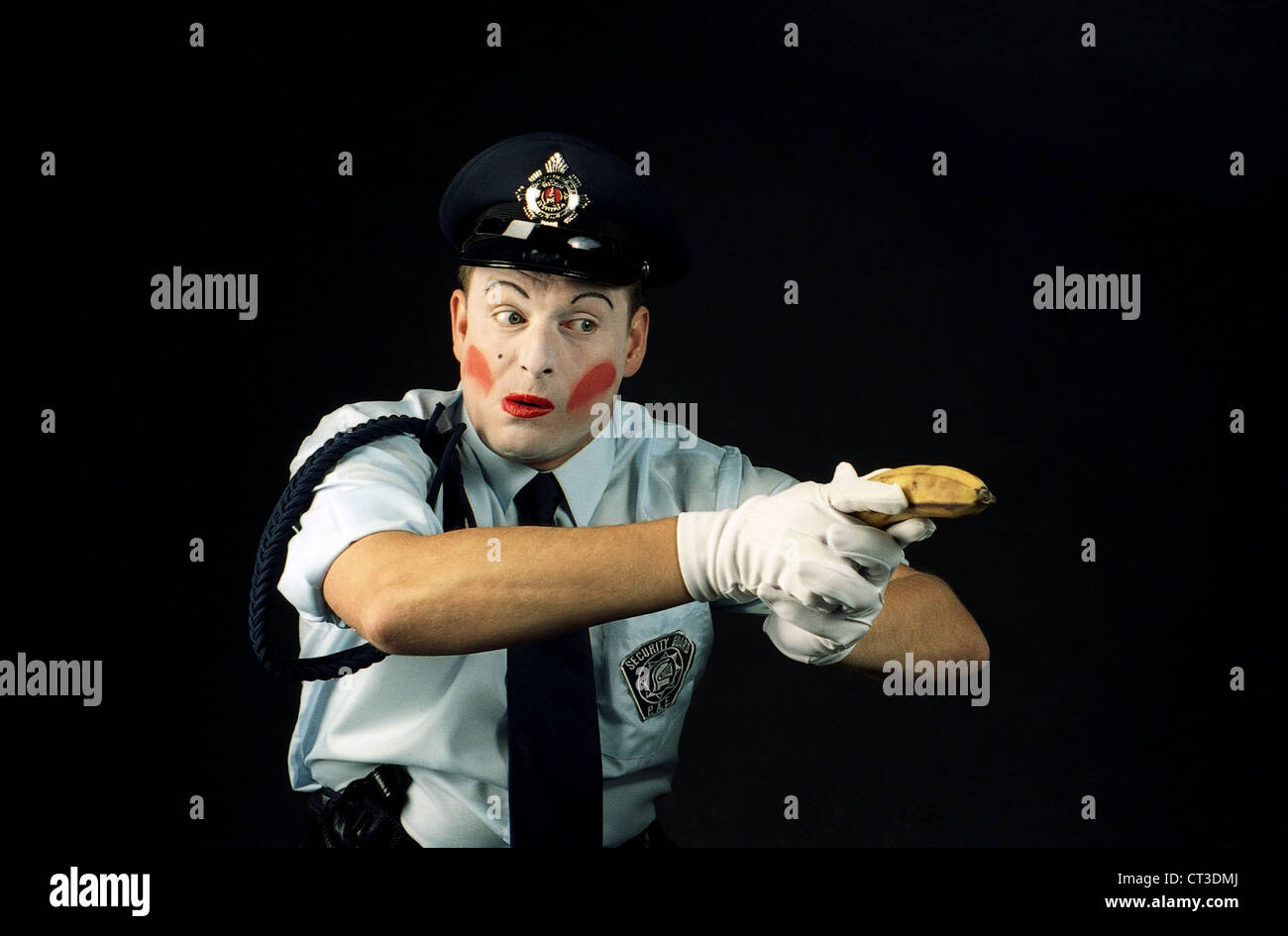 Berlin, a clown in a police uniform Stock Photo - Alamy