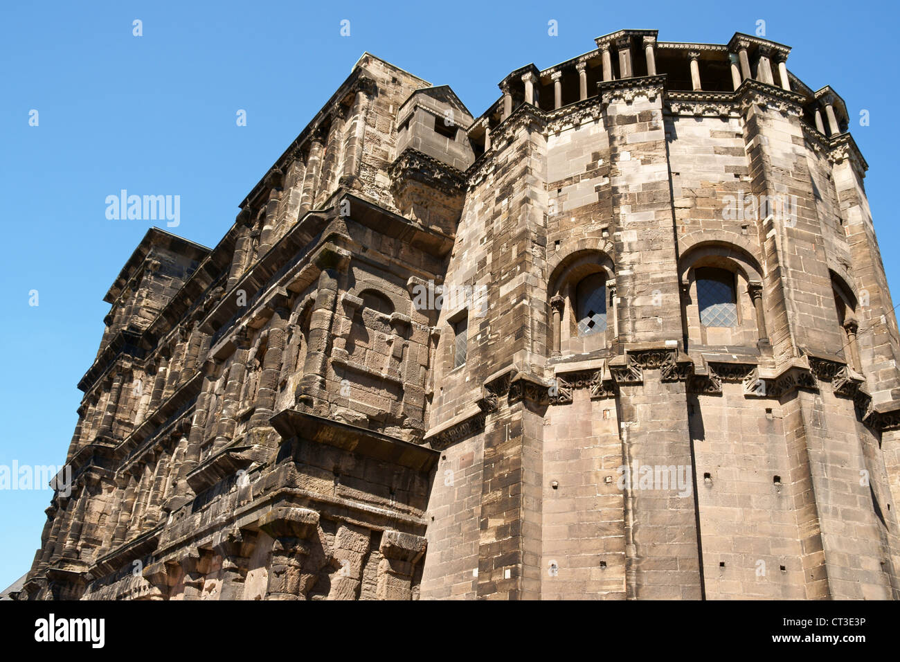 The Porta Nigra (black gate) is a 2nd-century Roman city gate in Trier ...