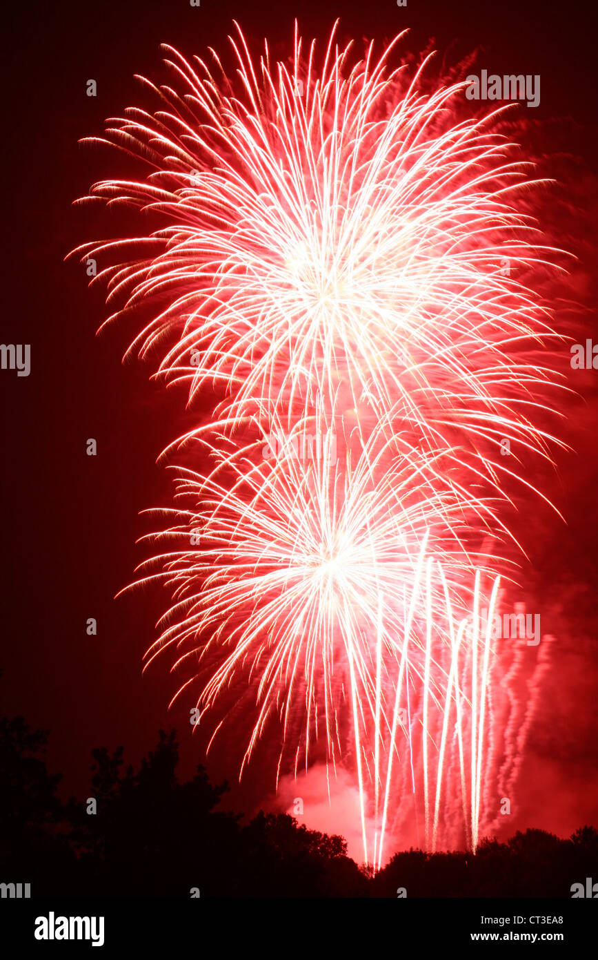 Fireworks against a black sky Stock Photo - Alamy