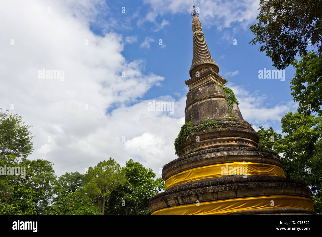 Ancient Pagoda at Umong Temple (Wat U-Mong), Chiangmai Thailand Stock ...