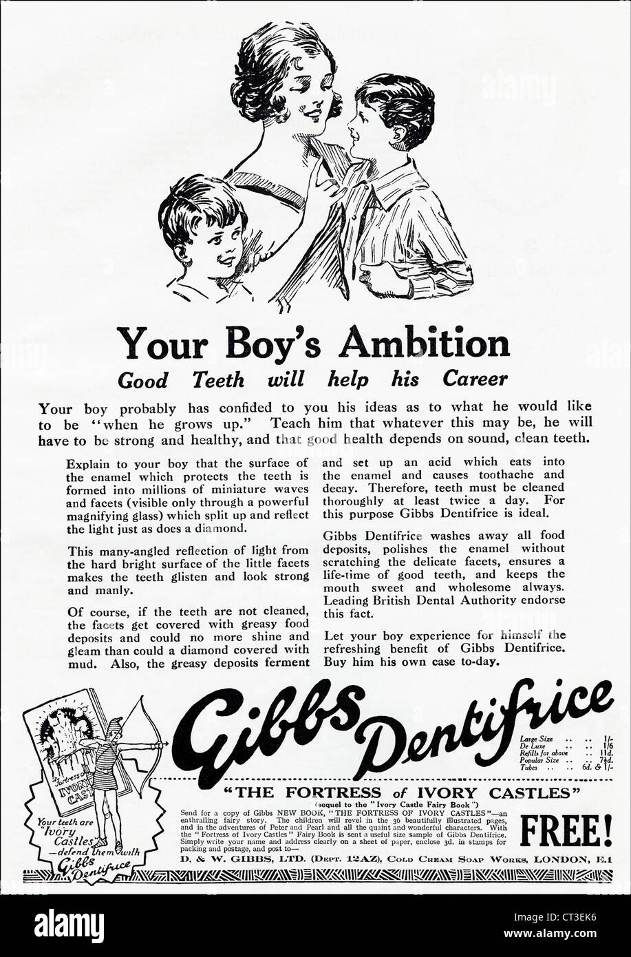 Original 1920s advertisement advertising health hi-res stock ...