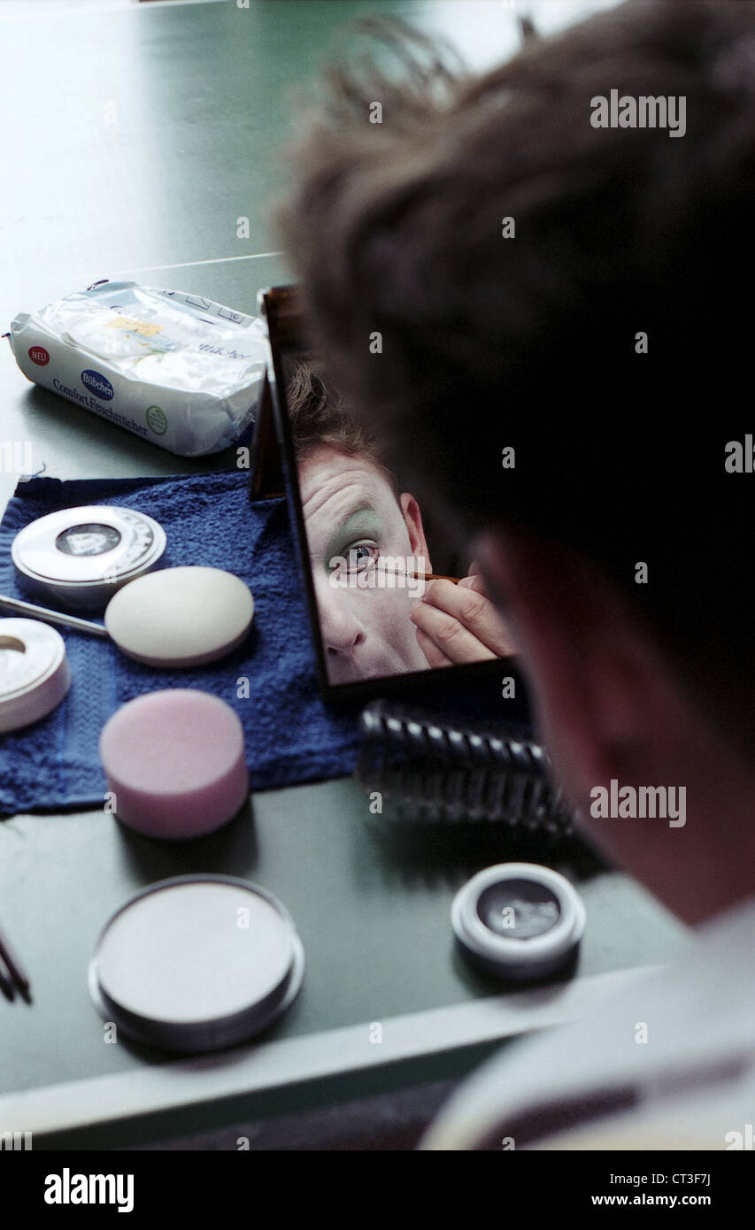 Korbach, street clown in the locker room Stock Photo - Alamy