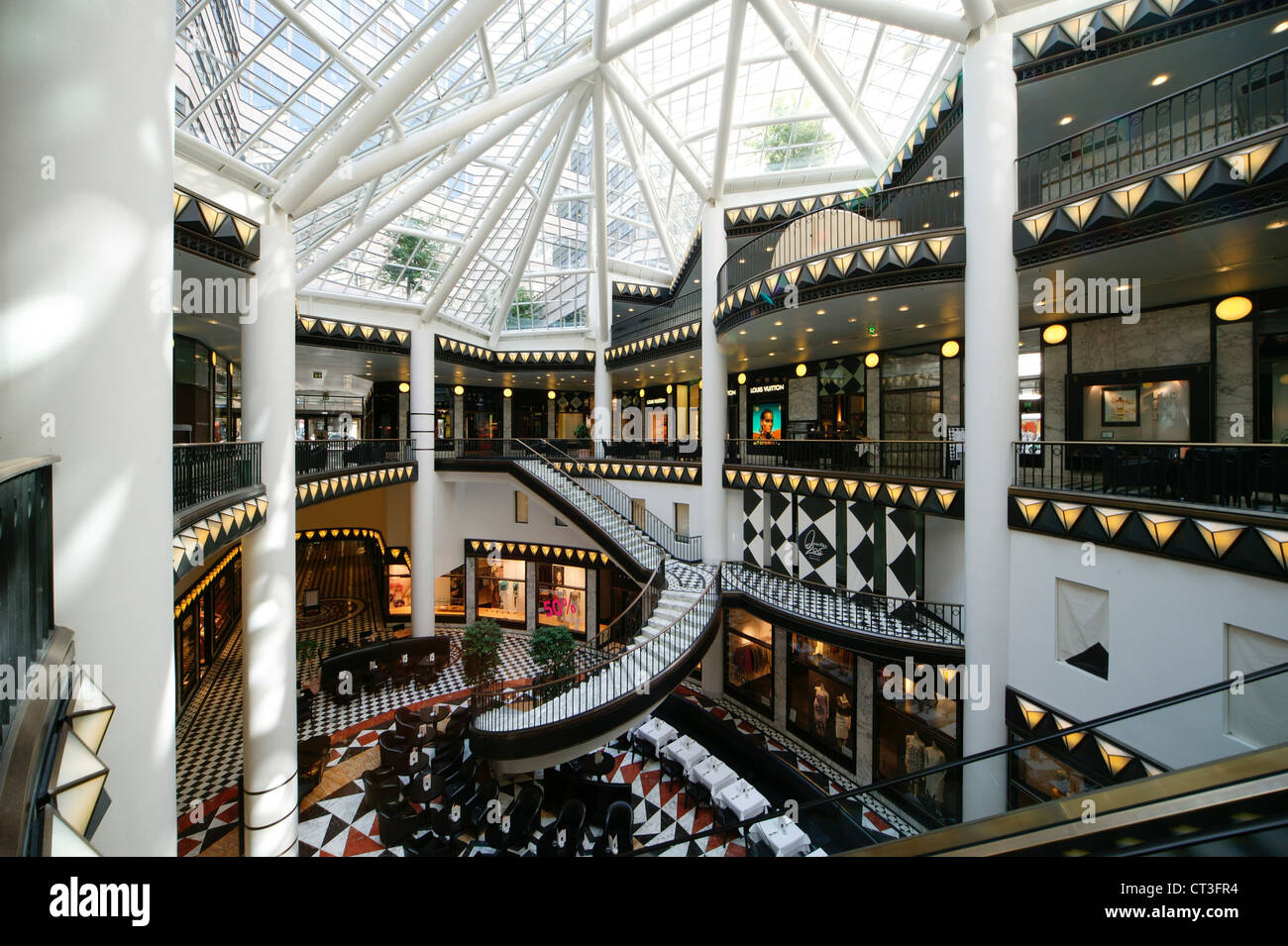 Berlin, Atrium in Quarter 206 Stock Photo - Alamy