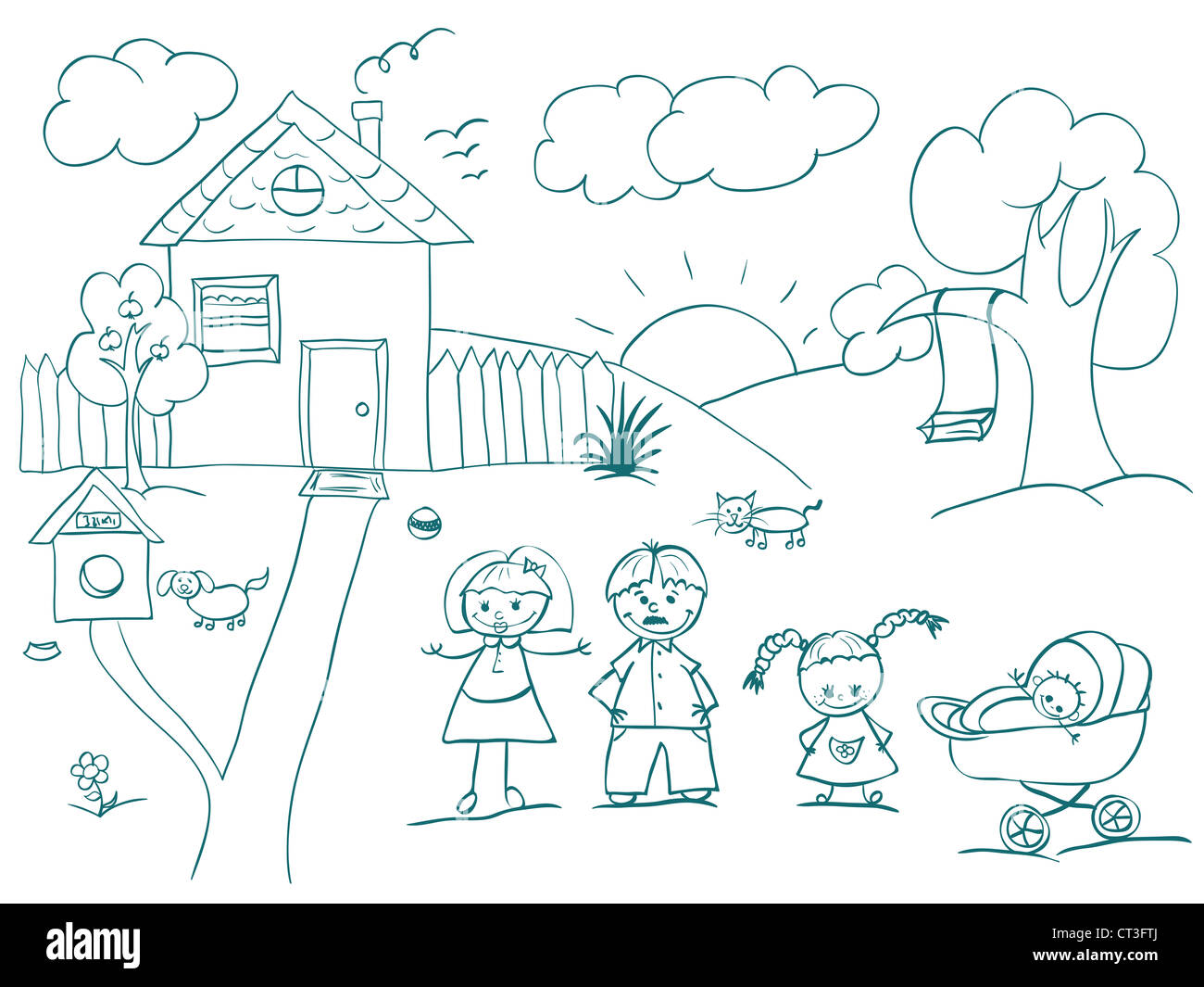 Baby Applique family background at home Stock Photo - Alamy