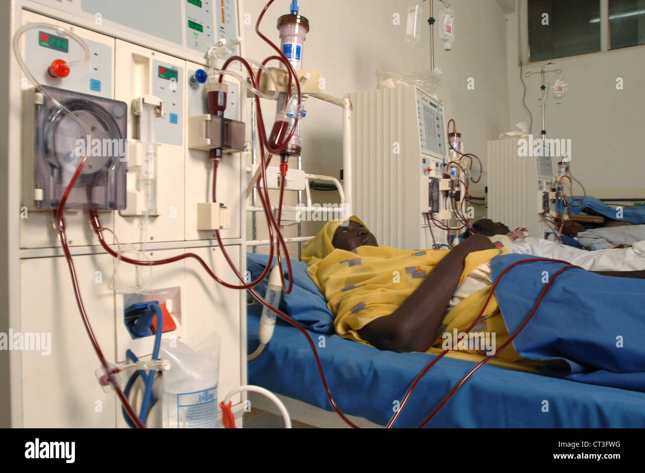 Patients waiting for their haemodialysis to complete Stock Photo - Alamy