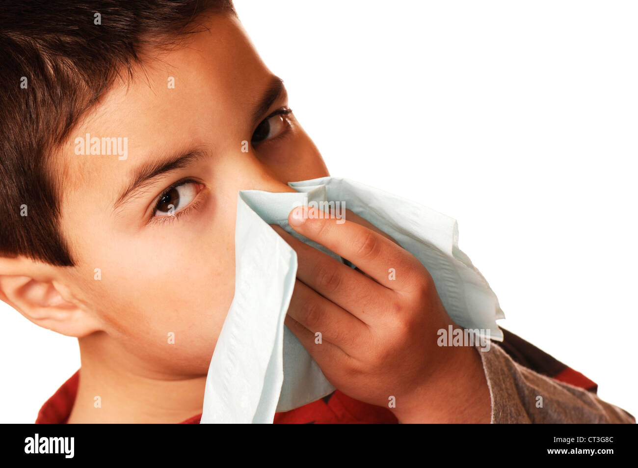 CHILD WITH RHINITIS Stock Photo - Alamy