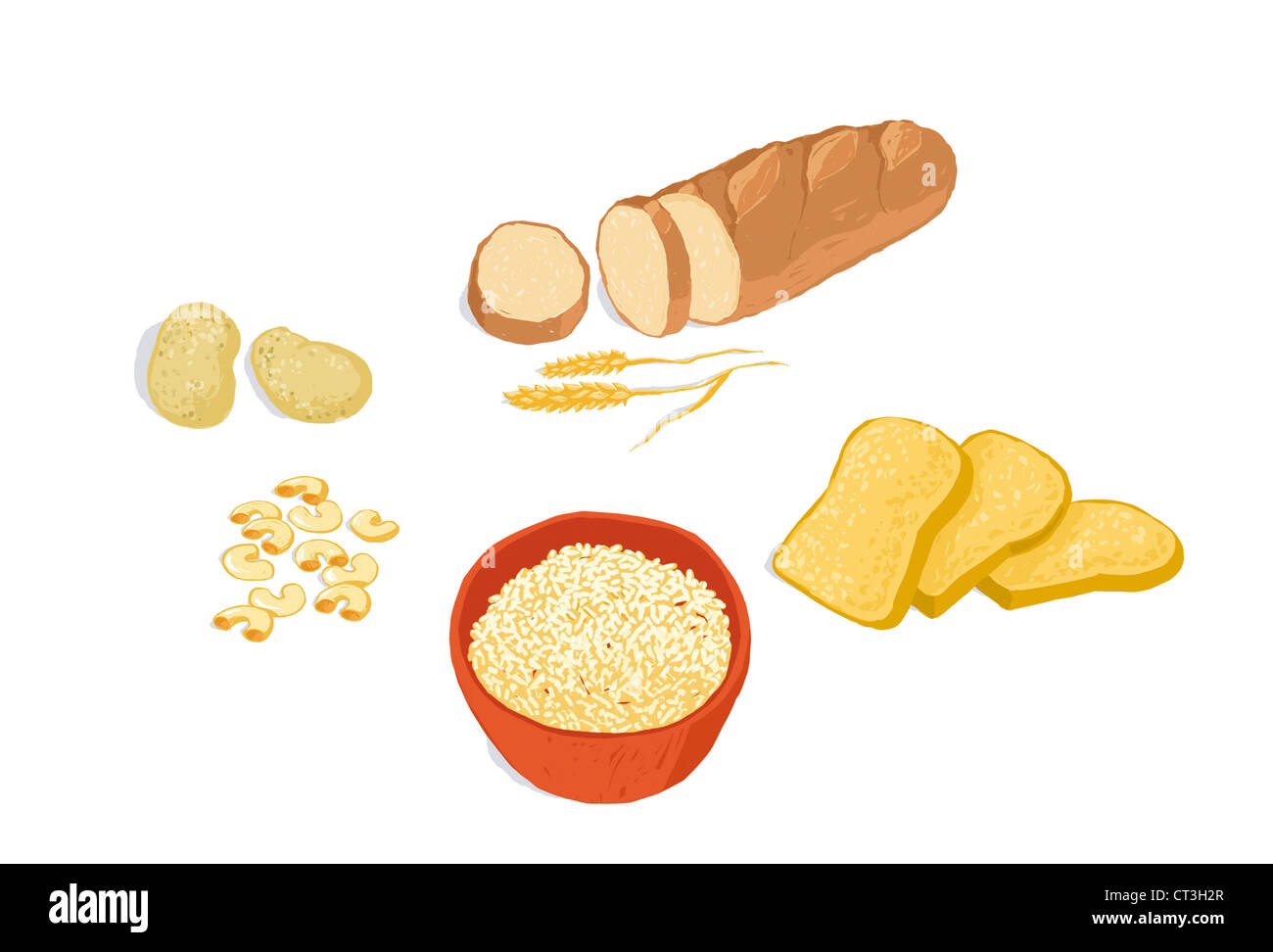 Grains starch Cut Out Stock Images & Pictures - Alamy