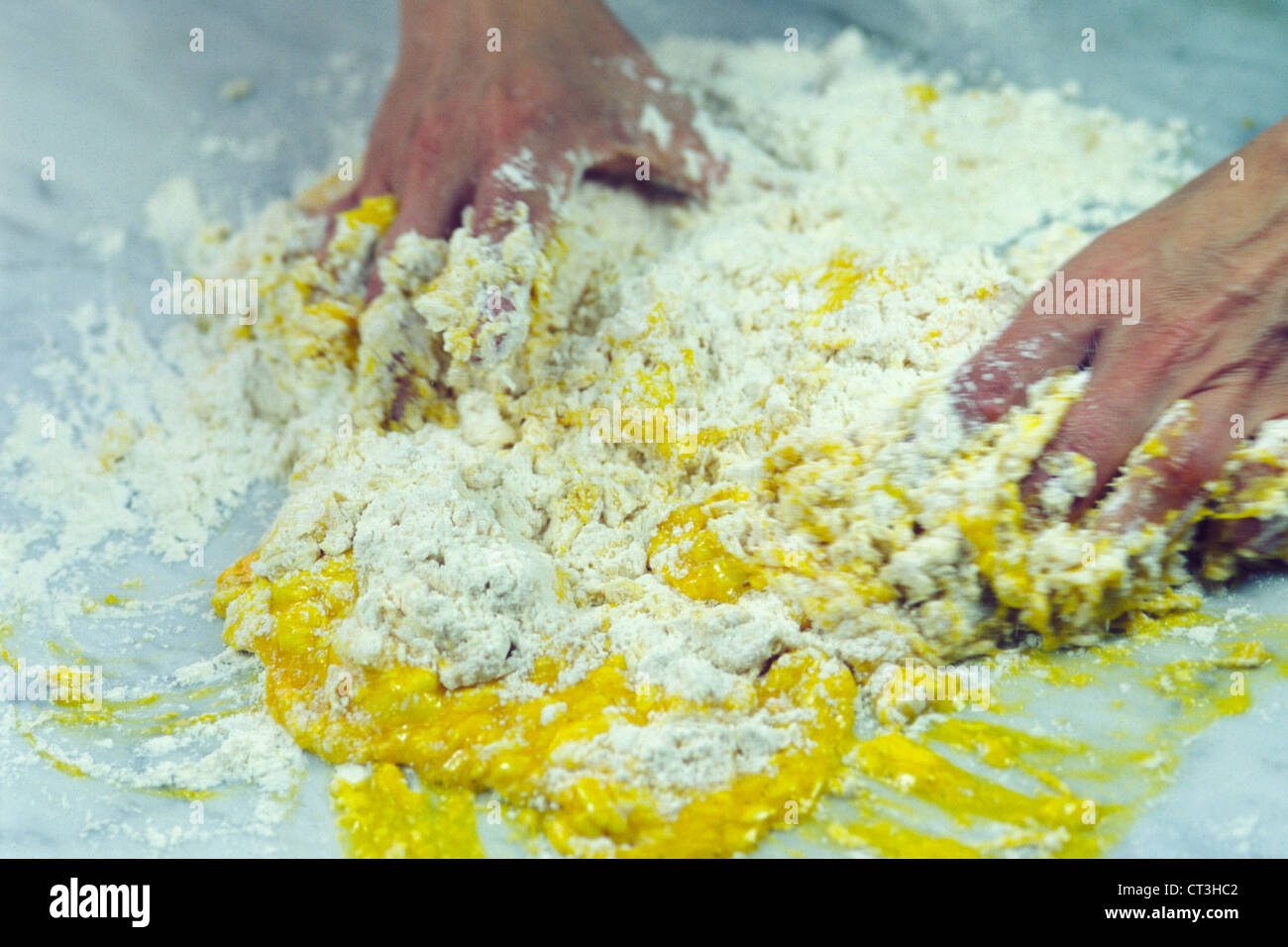 Hands Making Fresh Pasta Stock Photo - Alamy