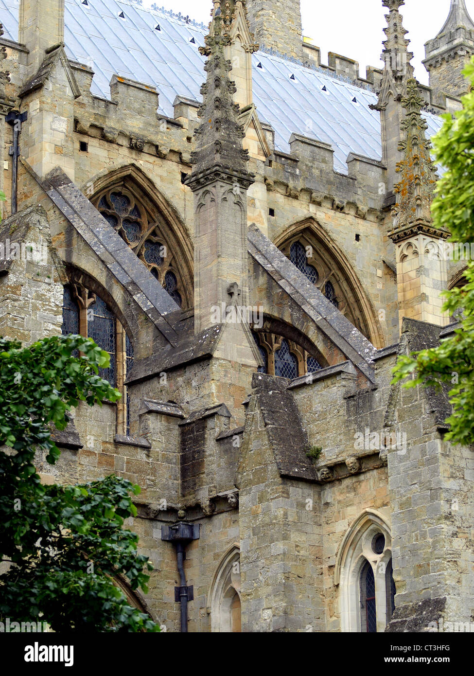 Buttresses that help support the longest uninterrupted vaulted ceiling ...