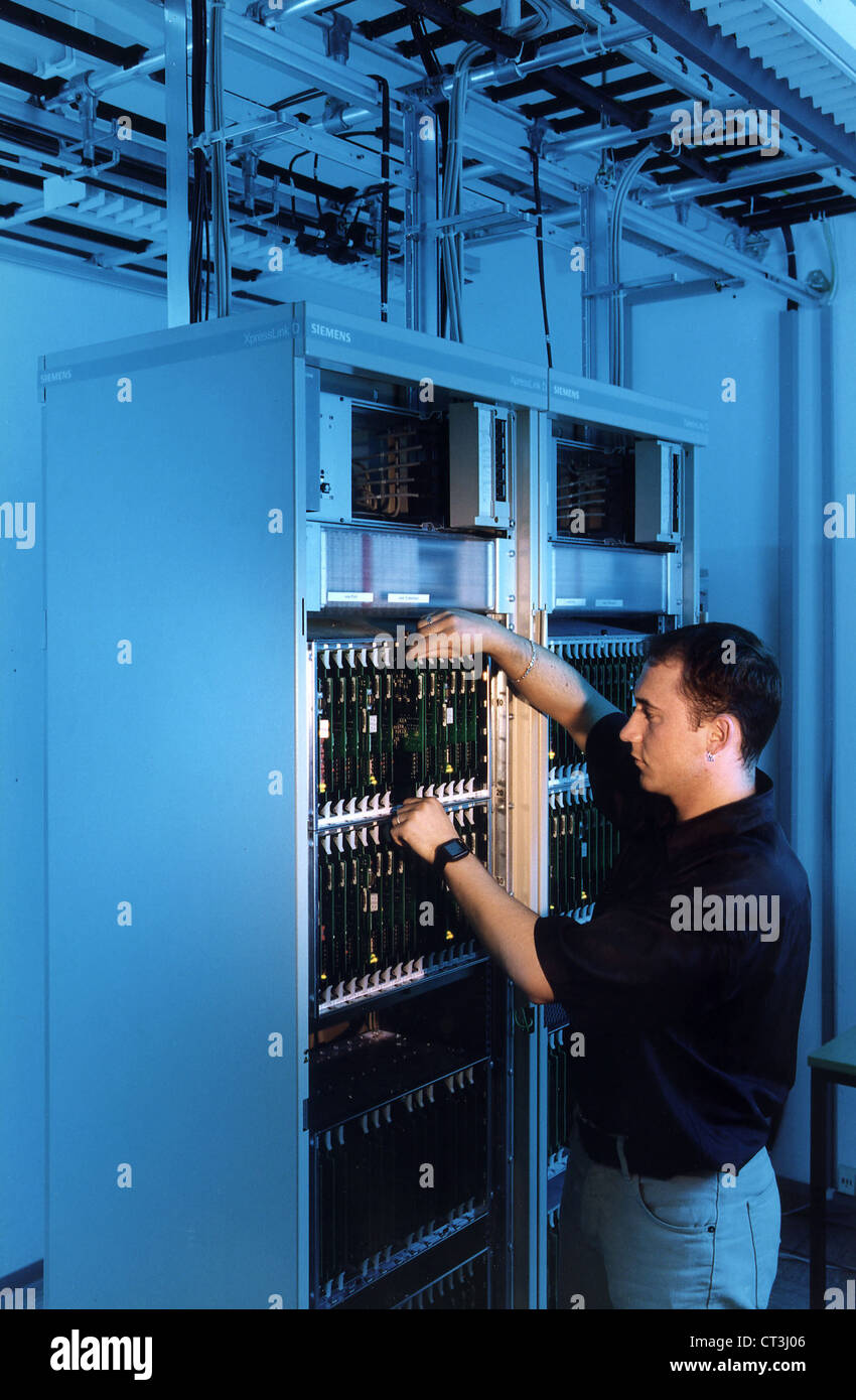 Telecommunications switching center Stock Photo - Alamy