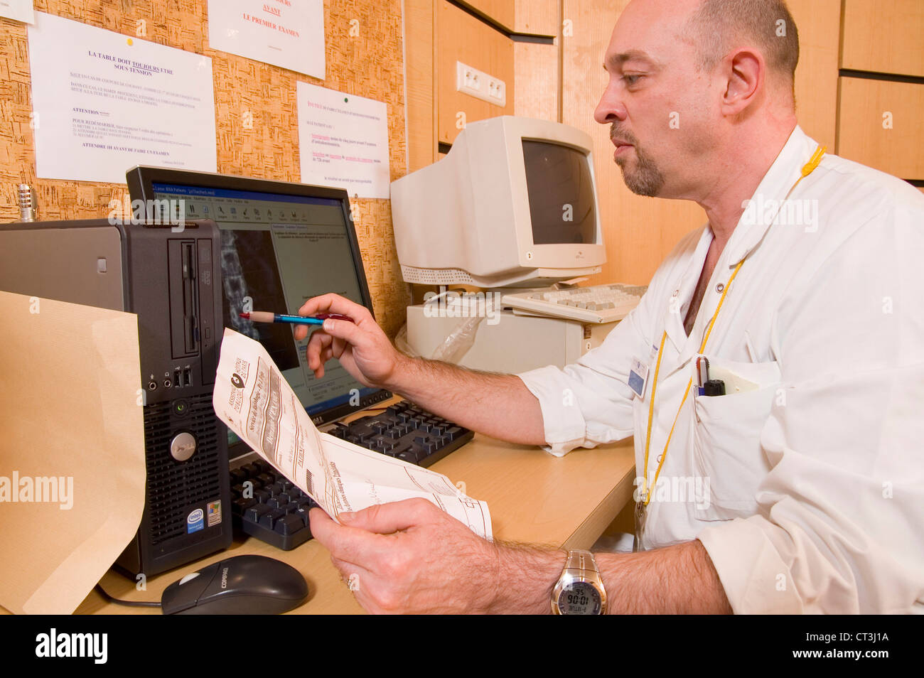 BONE DENSITOMETRY RESULT Stock Photo - Alamy