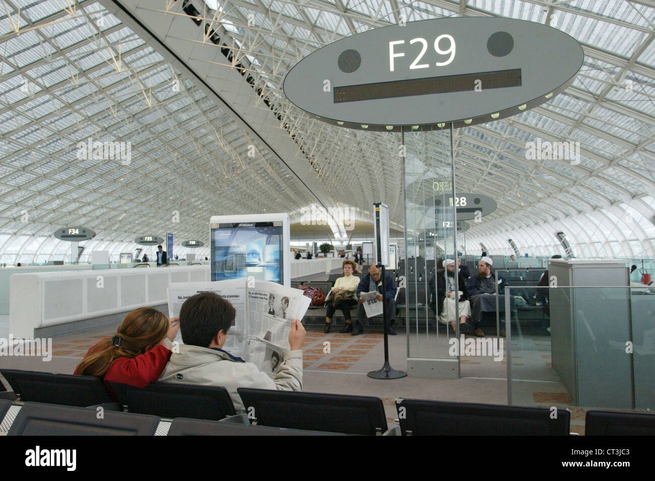 Paris, F terminal of Charles de Gaulle International Airport Stock ...