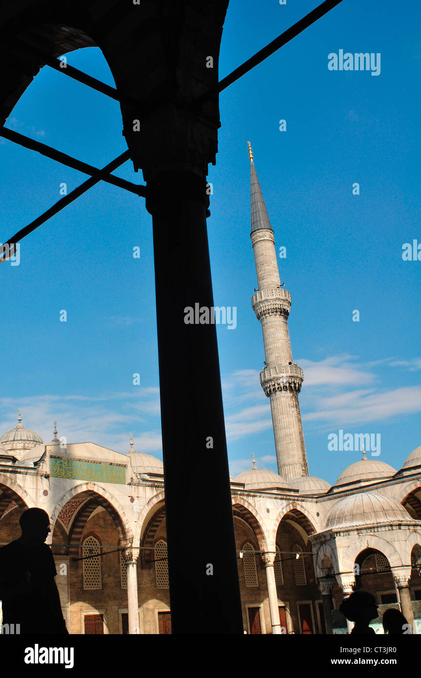 Turkey, Istanbul, Sultan Ahmet Camii, Blue Mosque, Minaret Stock Photo ...