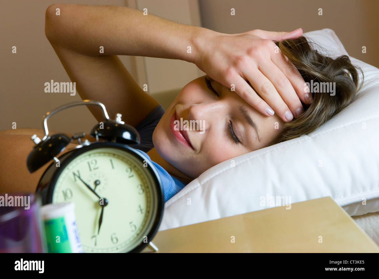 WOMAN WITH FEVER Stock Photo - Alamy
