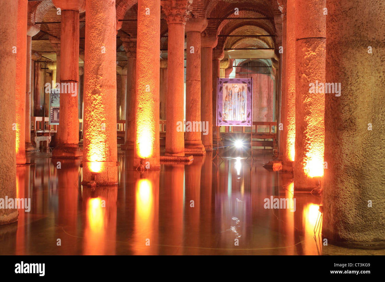 Turkey, Istanbul, Sunken Palace, Basilica Cistern, Forest of Columns ...