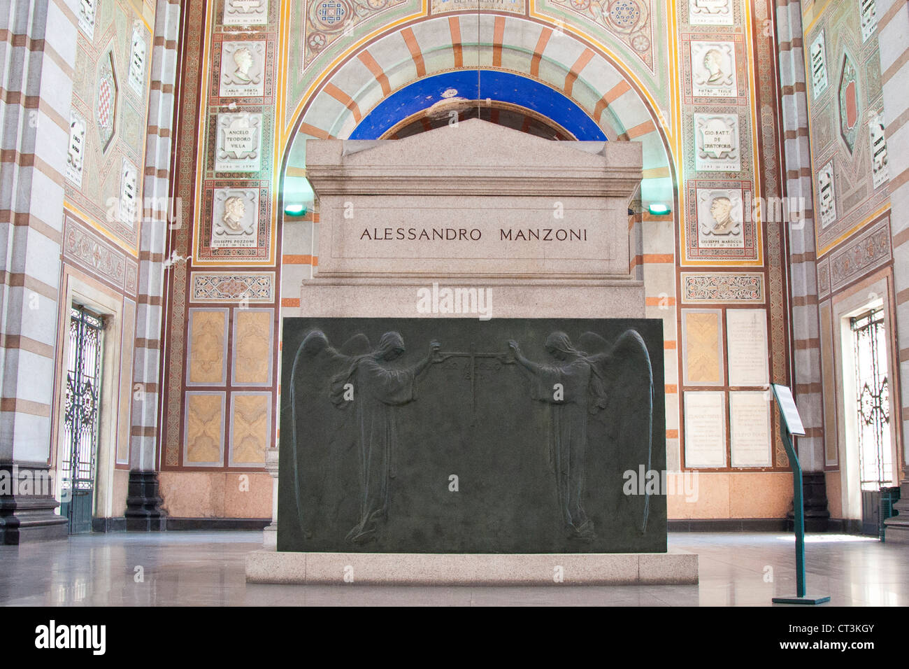 Italy, Milan, Cimitero monumentale, Alessandro Manzoni tomb Stock Photo - Alamy