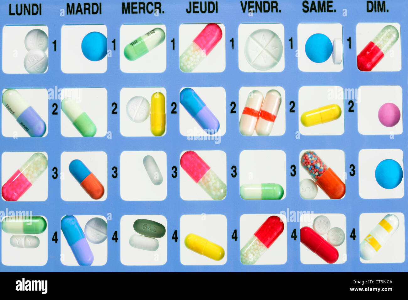 Colourful pill boxes hi-res stock photography and images - Alamy