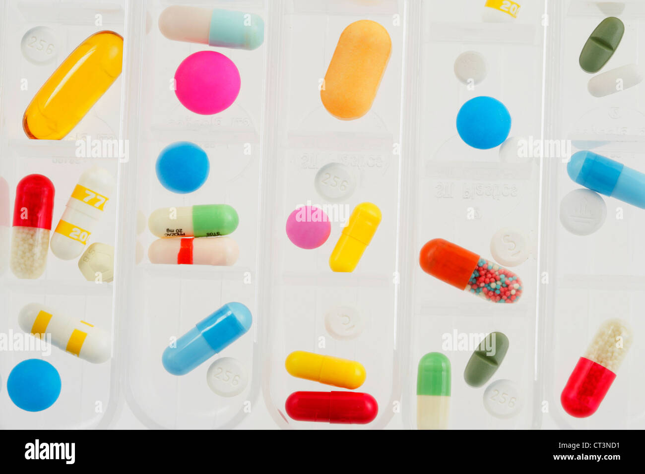 Colored pill boxes hi-res stock photography and images - Alamy