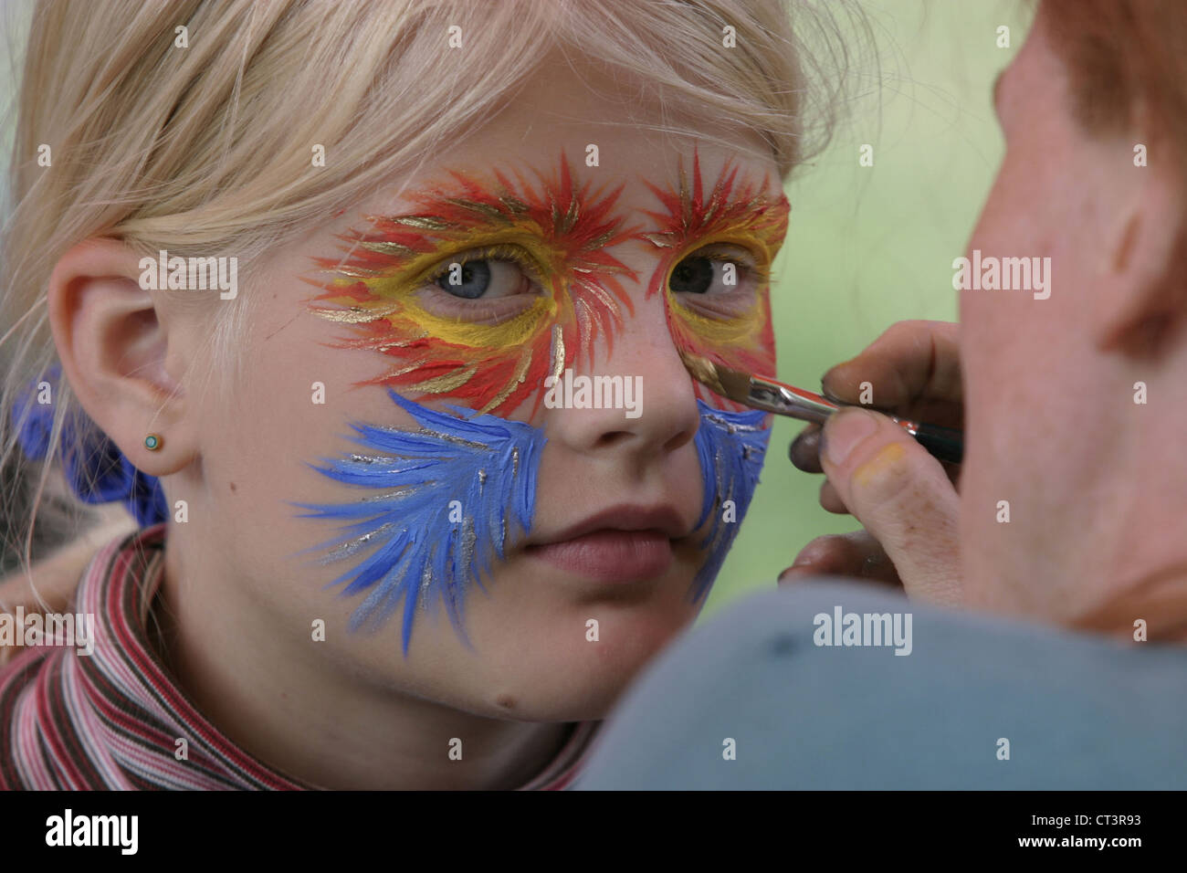 Kiel, face painting at Kiel Week Stock Photo - Alamy