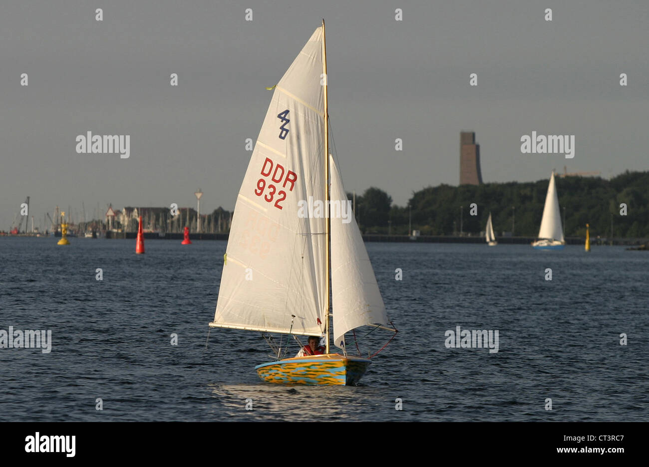 Kiel, dinghy with DDR characters Stock Photo - Alamy
