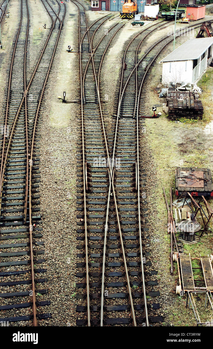 Berlin, railway track at station Westhafen Stock Photo - Alamy