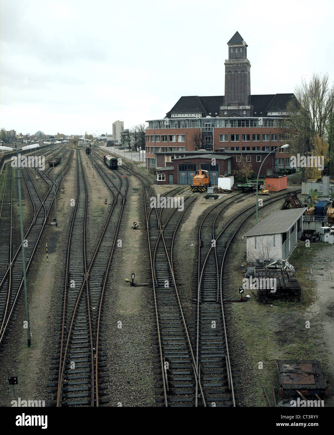Berlin, railway track at station Westhafen Stock Photo - Alamy