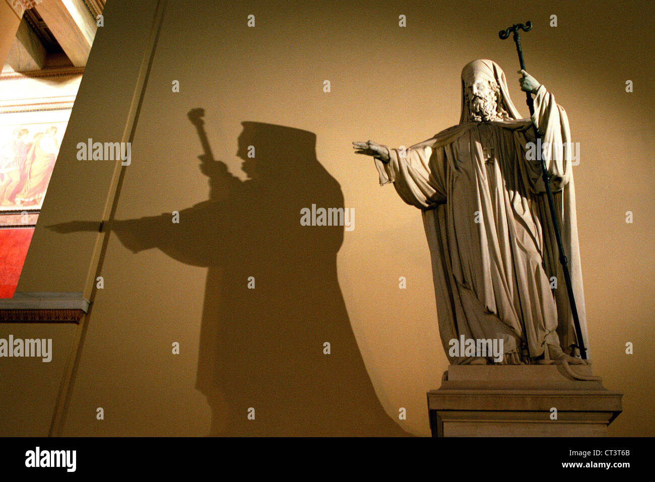 Athens, Statue on the Athens University Stock Photo - Alamy