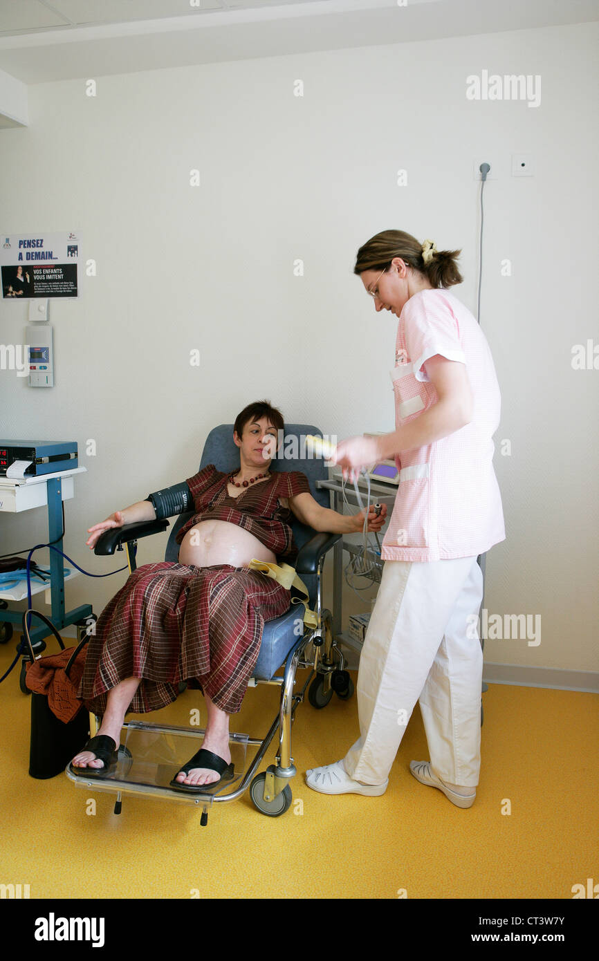 Electrocardiogram female patient undergoing hi-res stock photography ...