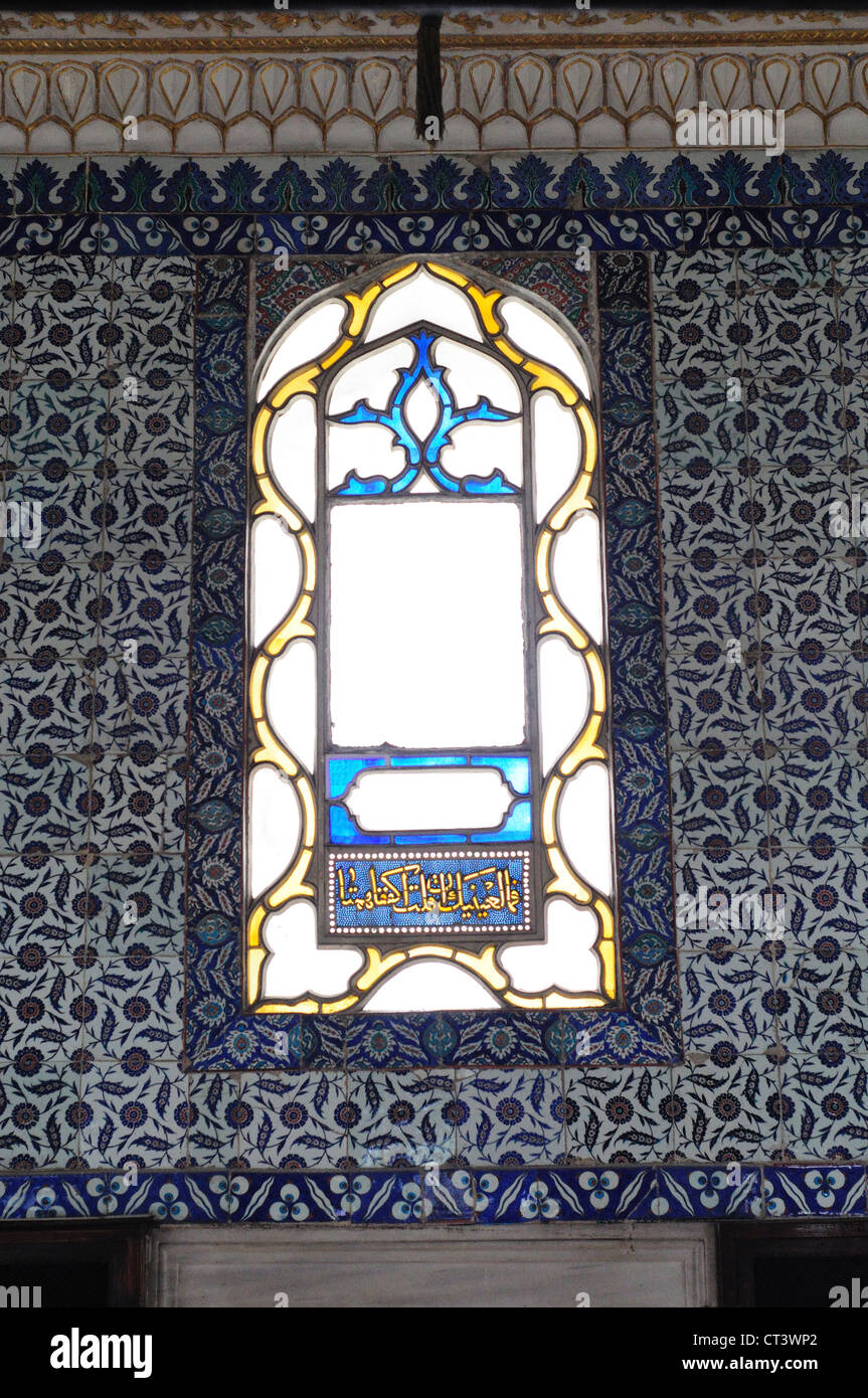 Turkey, Istanbul, Topkapi, Palace, Stained Glass Window Stock Photo - Alamy