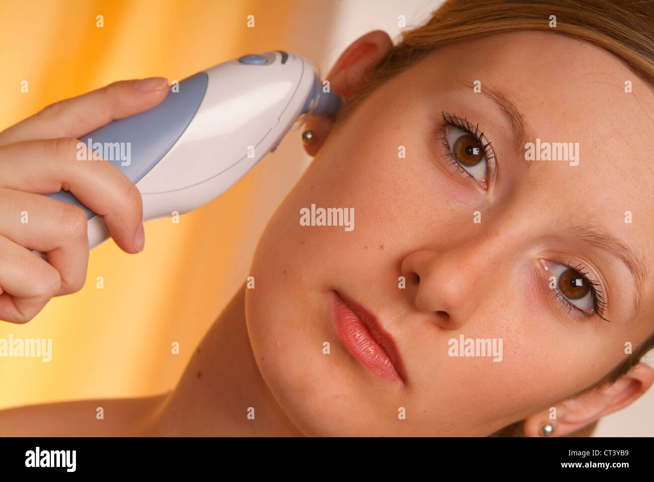 WOMAN WITH FEVER Stock Photo - Alamy