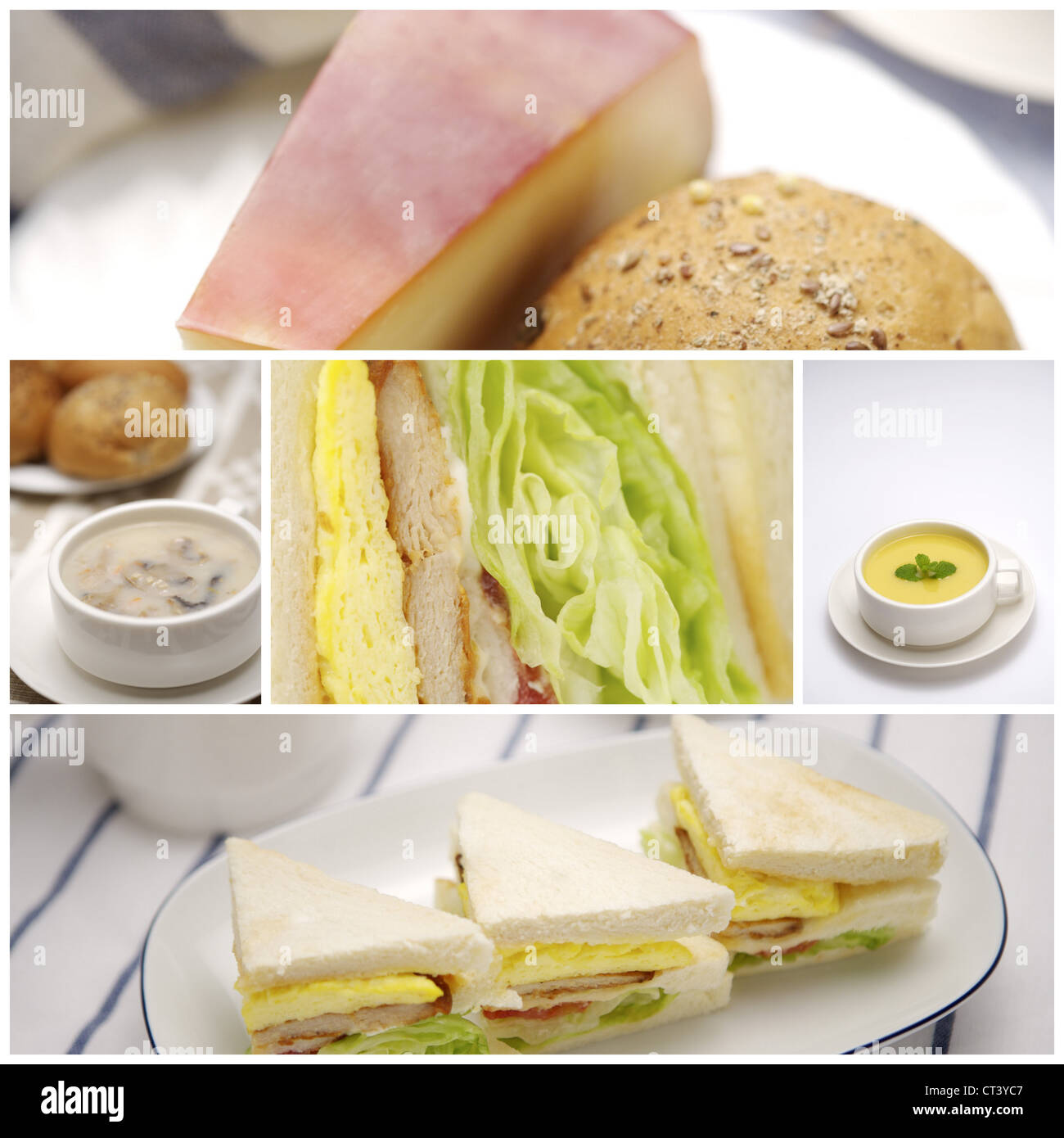 Burger sandwich collage food hi-res stock photography and images - Alamy