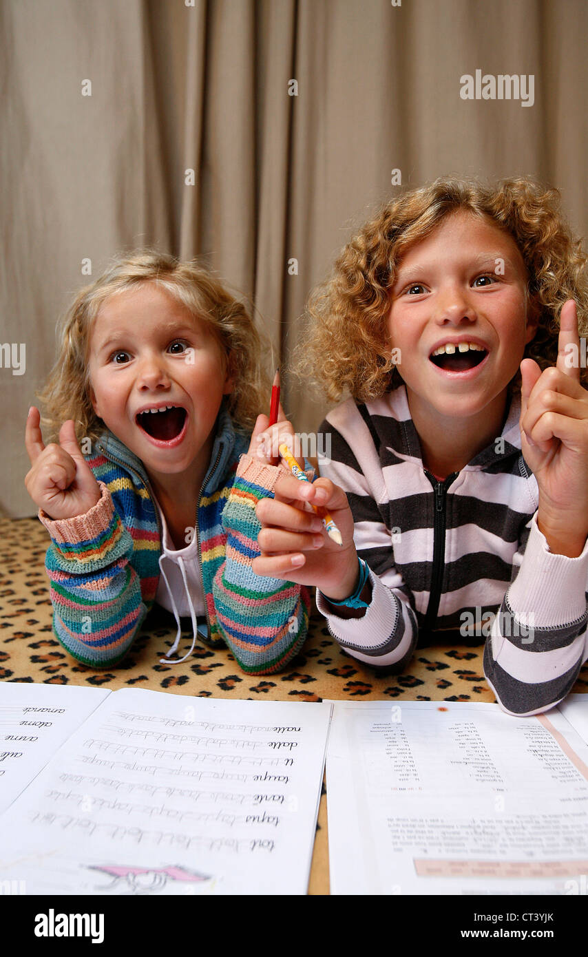 CHILD DOING HOMEWORK Stock Photo - Alamy