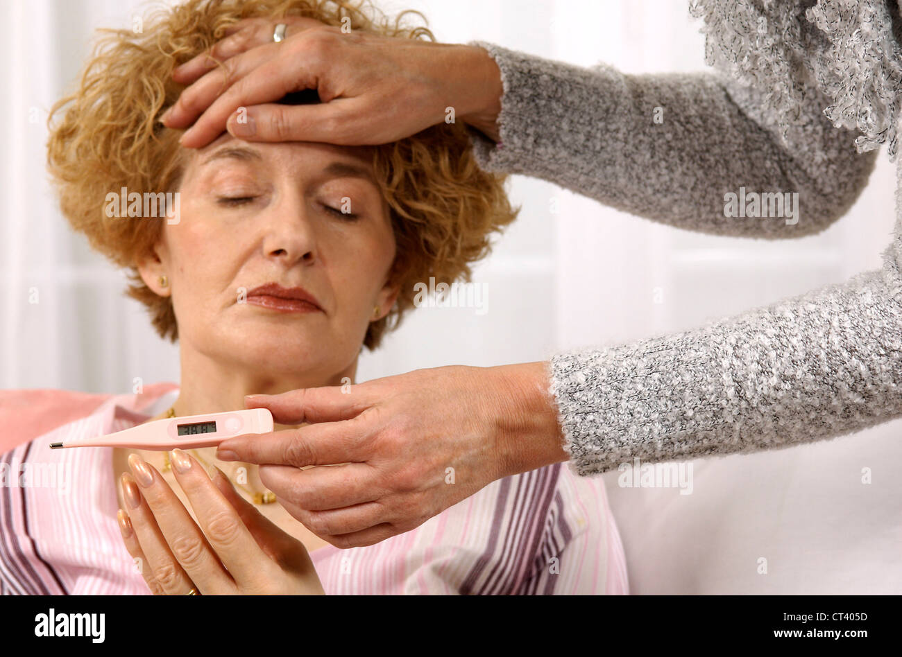 FEVER IN AN ELDERLY PERSON Stock Photo - Alamy