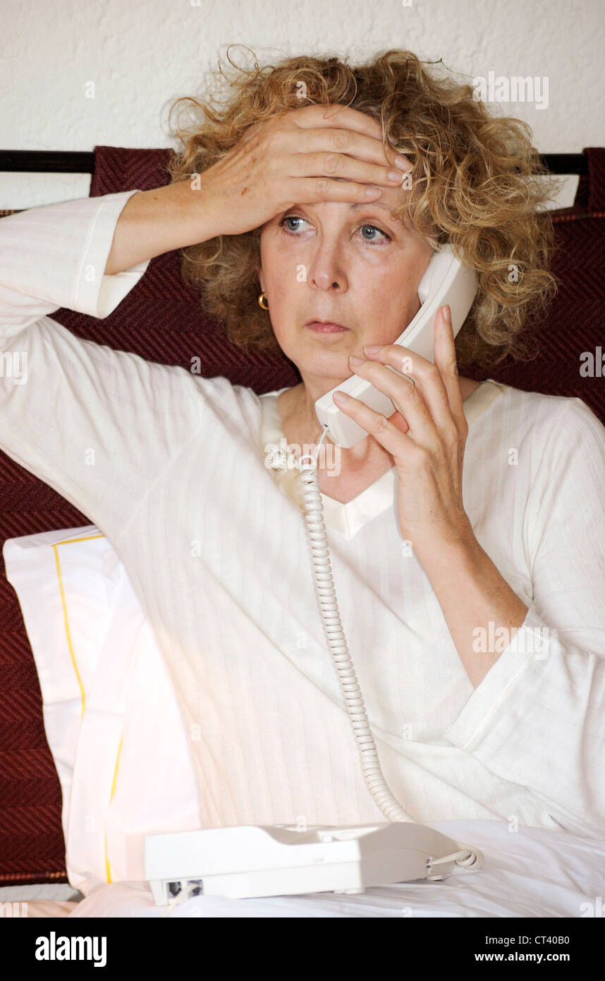 FEVER IN AN ELDERLY PERSON Stock Photo - Alamy