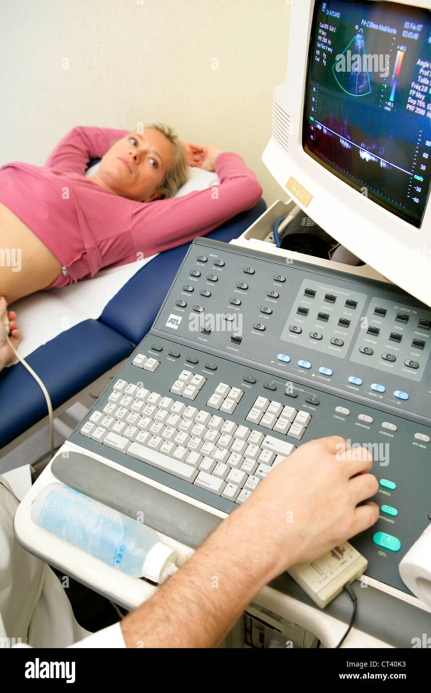 DOPPLER TEST, ABDOMEN Stock Photo - Alamy