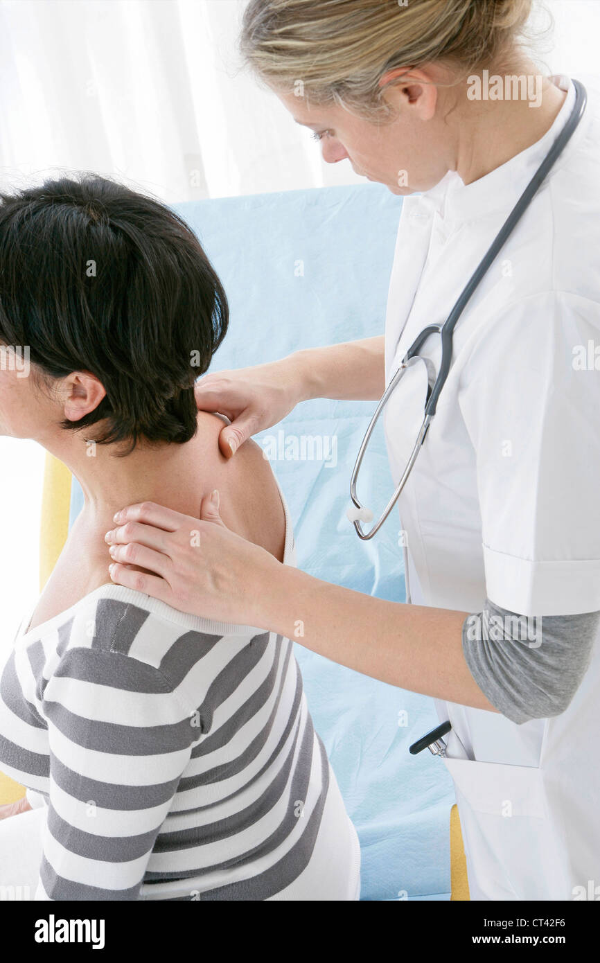 BACK SEMIOLOGY, ELDERLY PERSON Stock Photo - Alamy