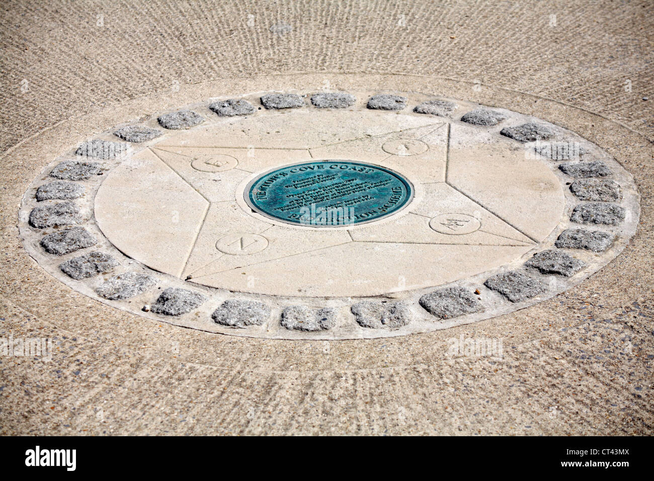 plaque with information for Newton's Cove protection scheme at Weymouth ...