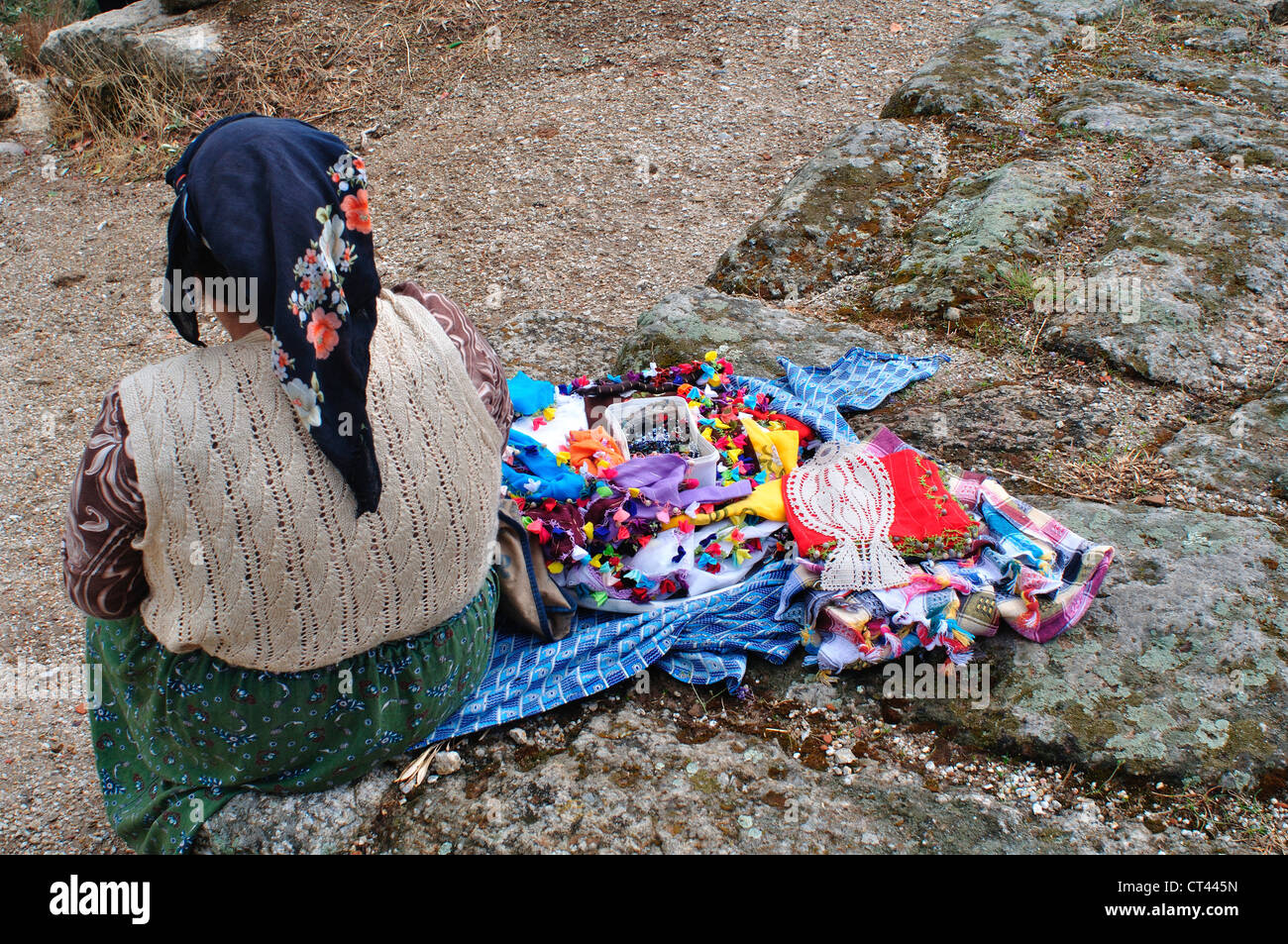 Turkey, Bafa Lake, Ancient Heracleia ruins and Latmos Mountains in Bafa ...