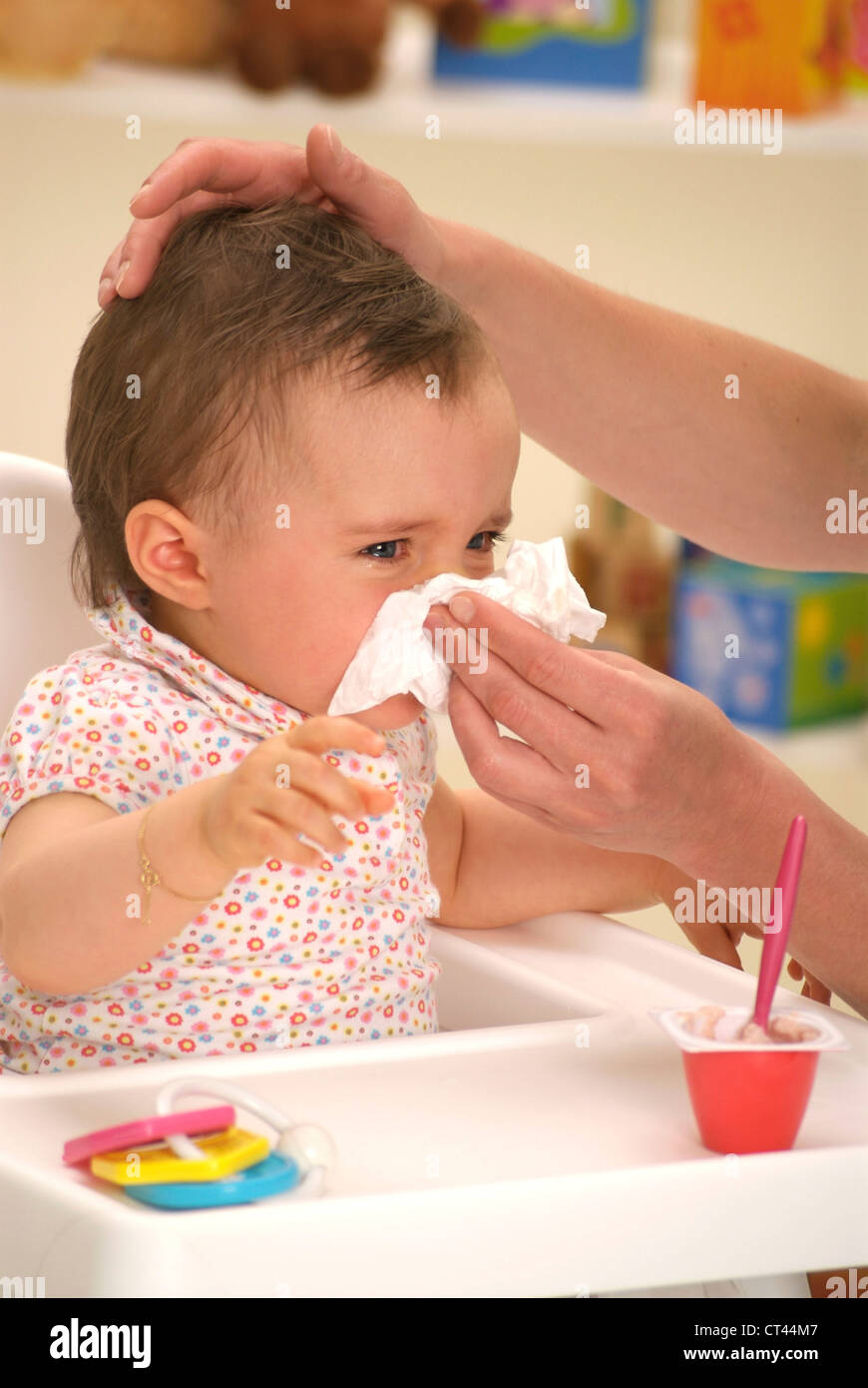 CHILD WITH RHINITIS Stock Photo - Alamy
