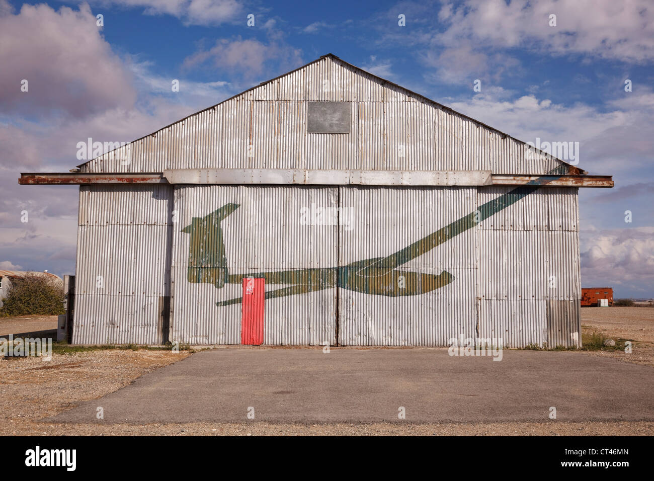 Crusaders Gliding Club, Cyprus, glider hanger art Stock Photo - Alamy
