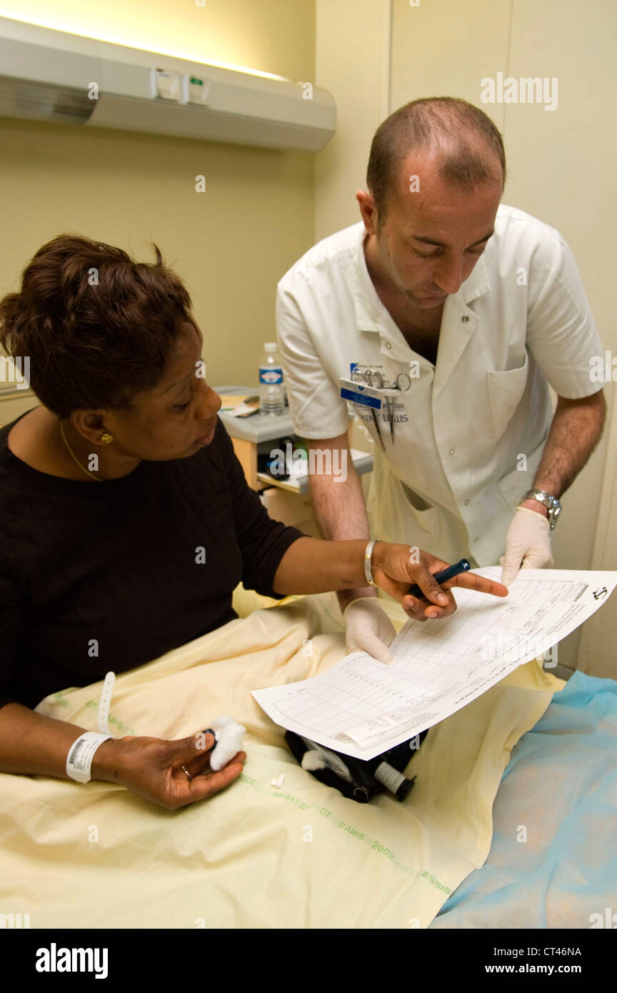 DIABETIC WOMAN IN HOSPITAL Stock Photo - Alamy