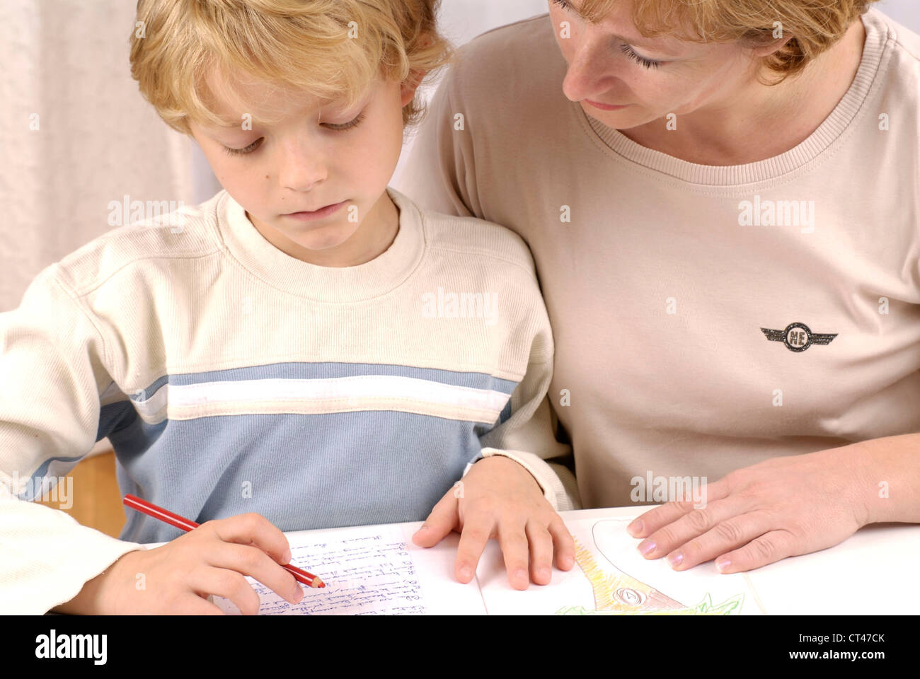 CHILD DOING HOMEWORK Stock Photo - Alamy