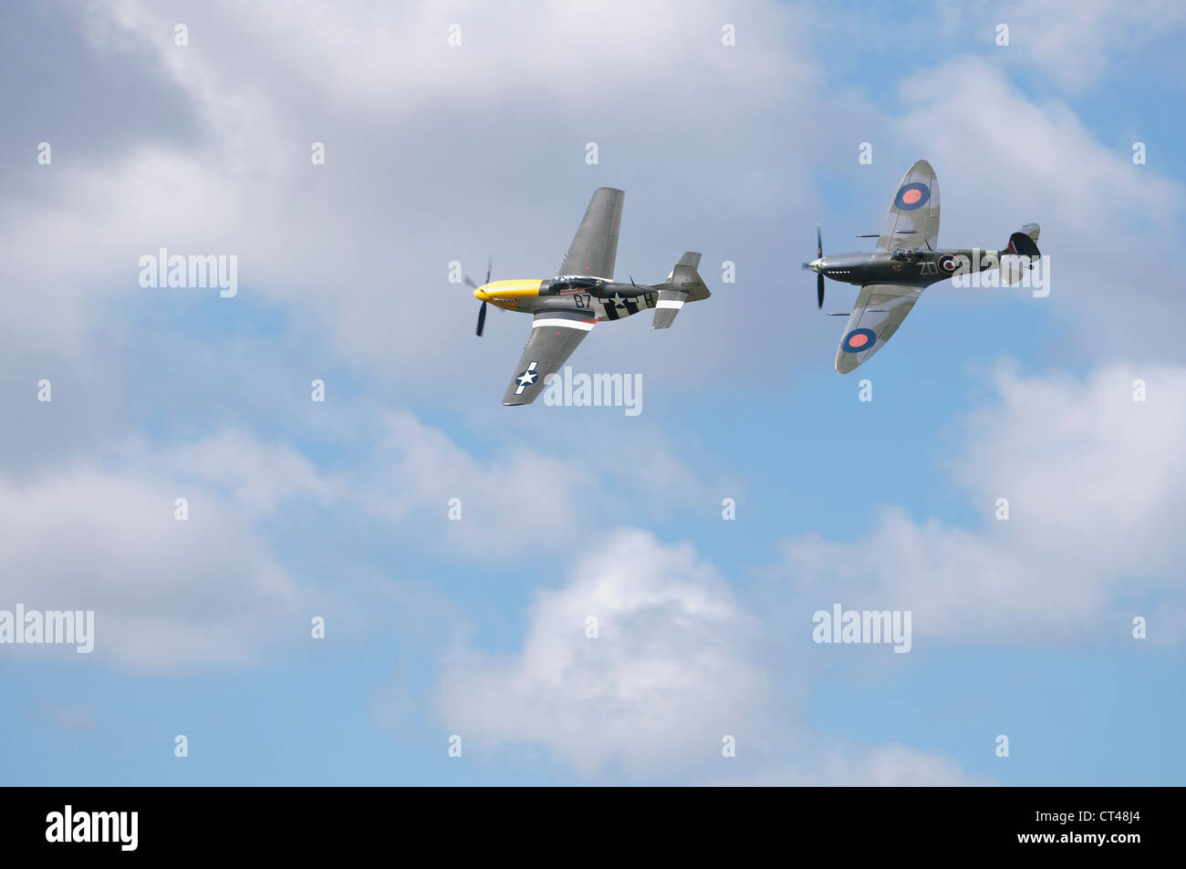 Spitfire And Mustang Fighters High Resolution Stock Photography and ...