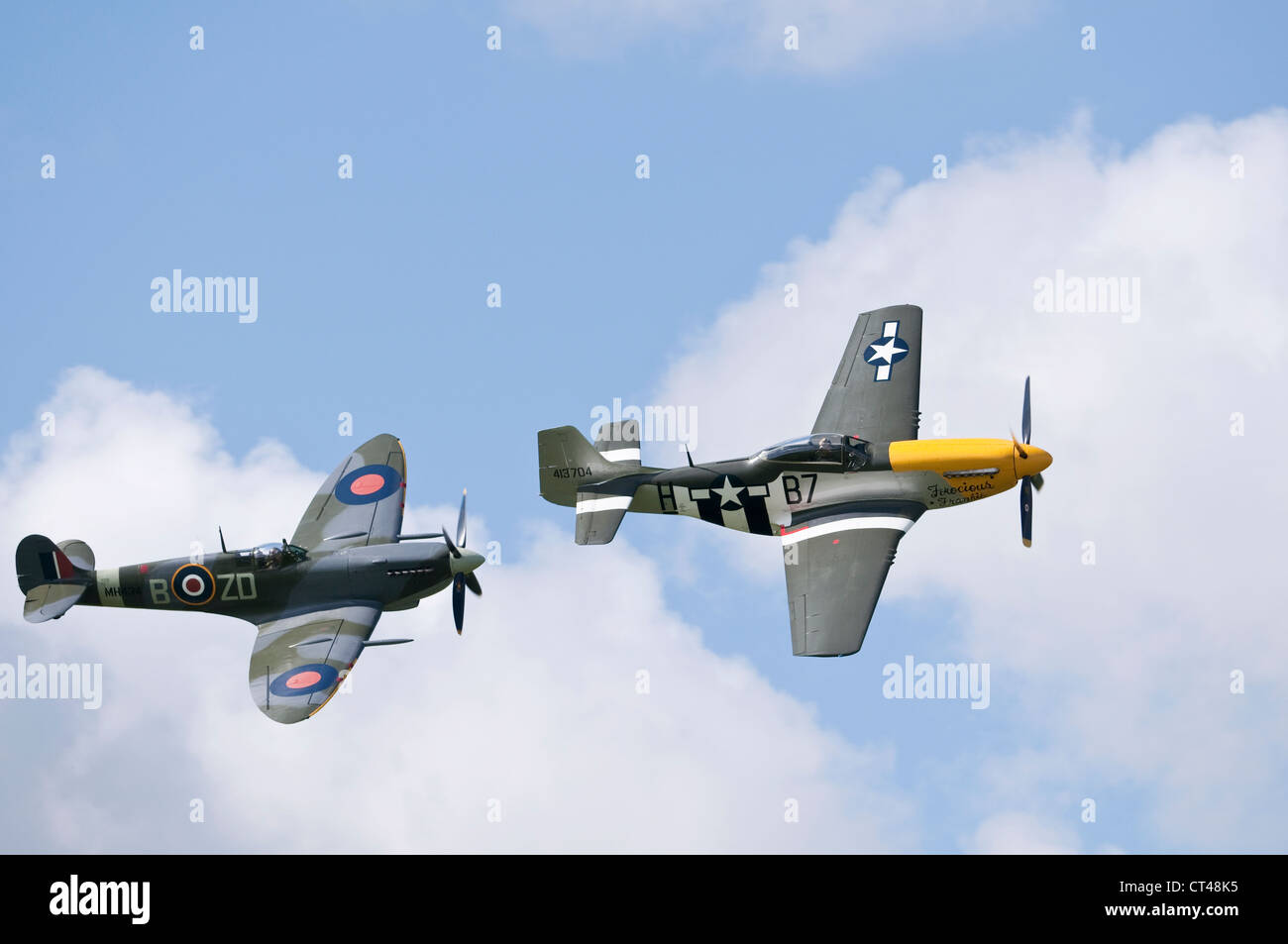 Spitfire And Mustang Fighters High Resolution Stock Photography and ...