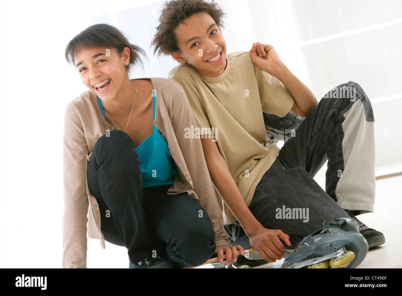 ADOLESCENT PRACTISING A SPORT Stock Photo - Alamy