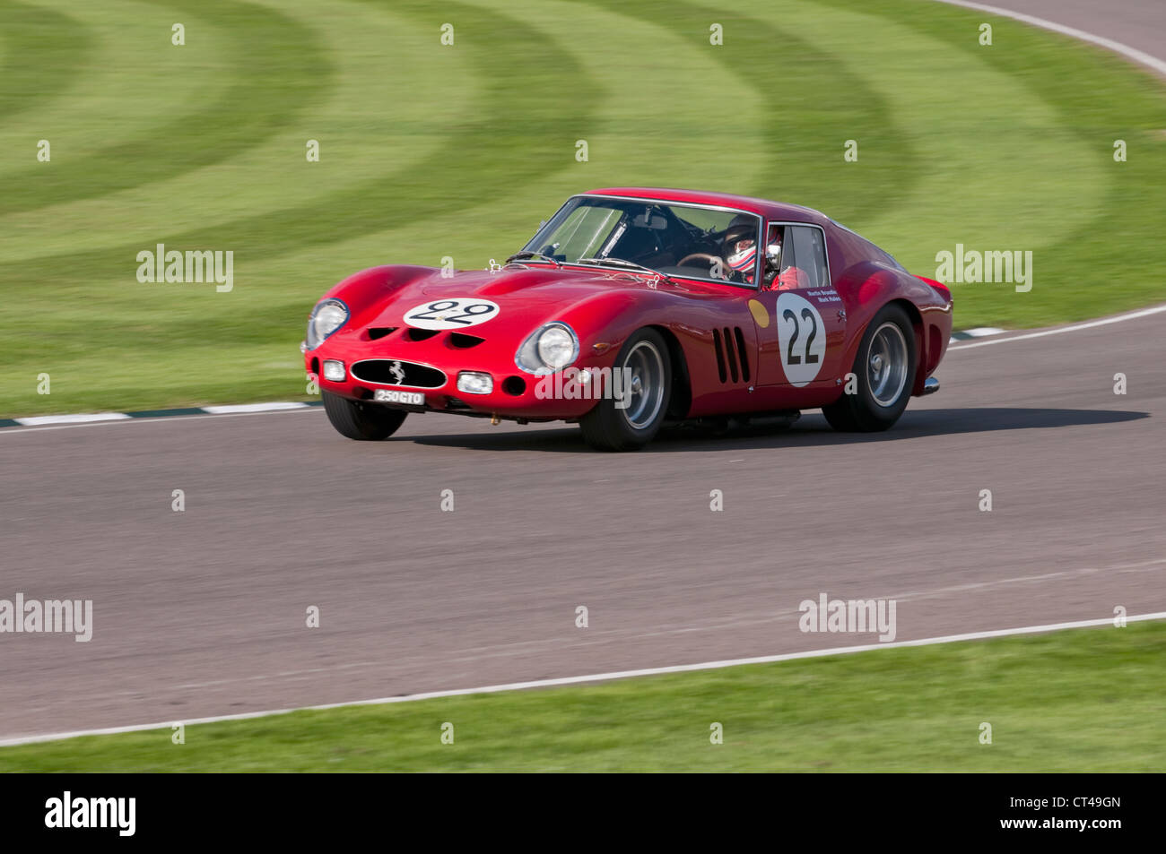 Ferrari 250 GTO driven by Martin Brundle at the Goodwood Revival Stock Photo - Alamy