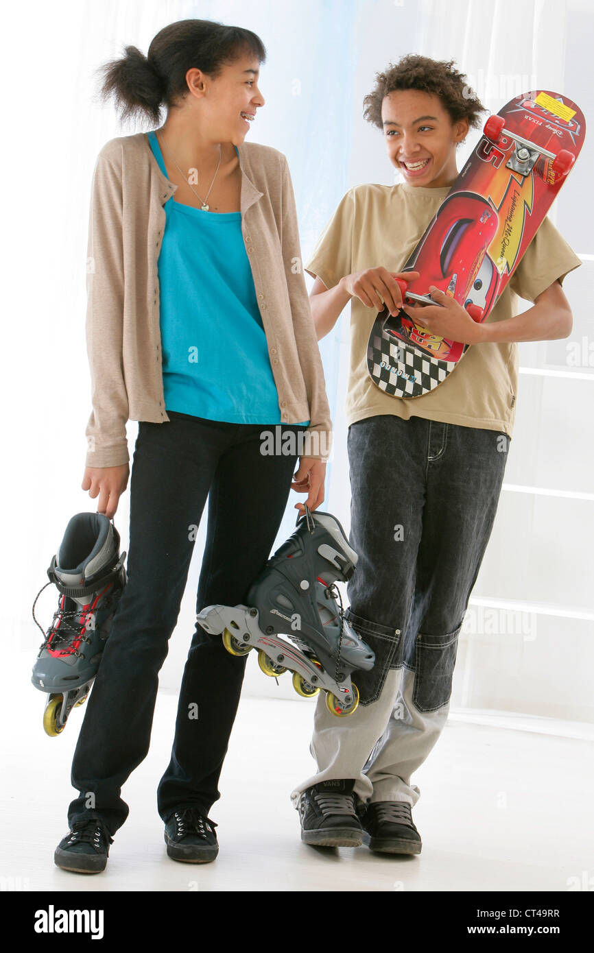 ADOLESCENT PRACTISING A SPORT Stock Photo - Alamy