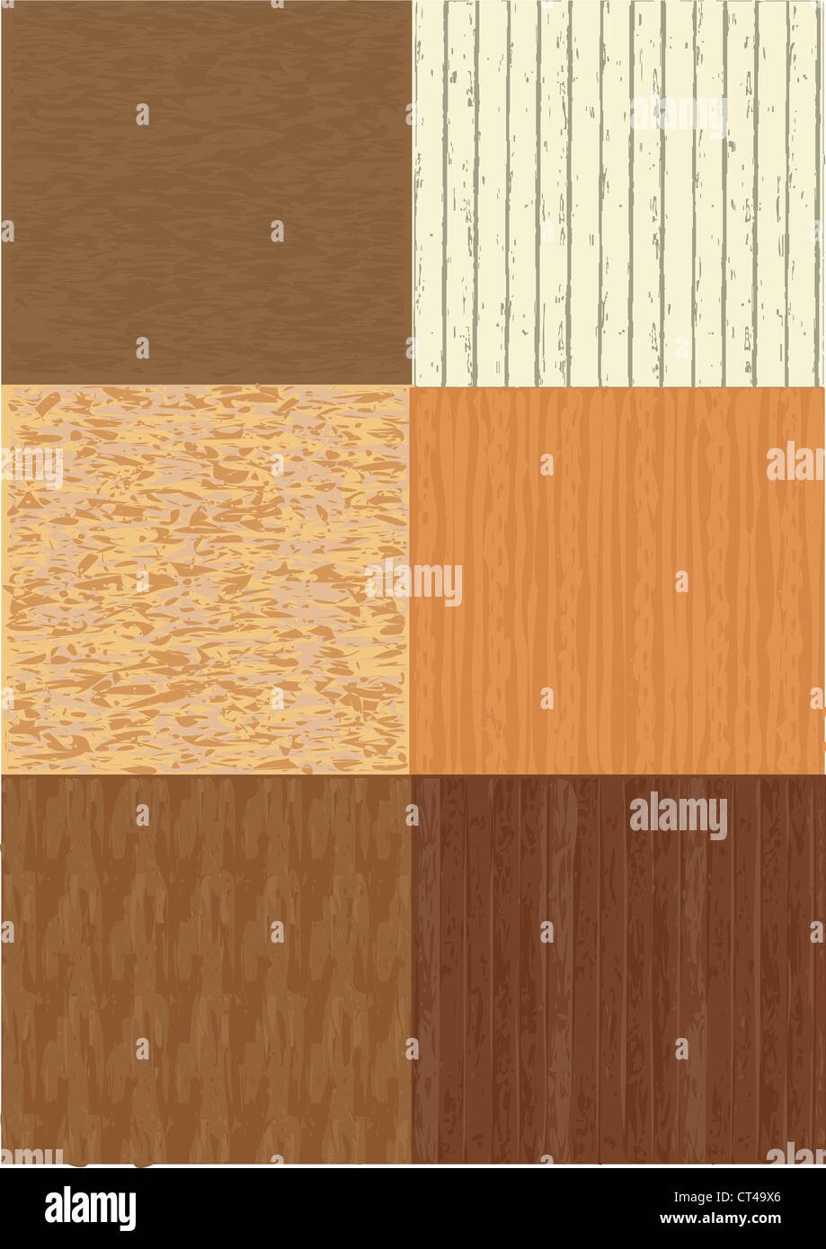 six different wood textures Stock Photo - Alamy