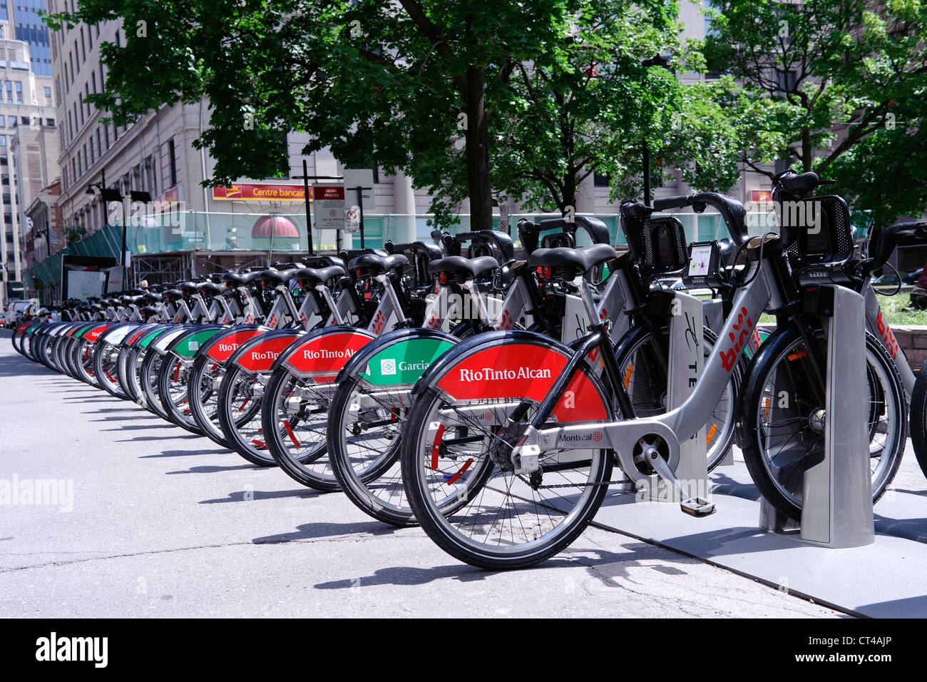 Bixi station in Phillips Square, downtown Montreal, province of Quebec, Canada Stock Photo - Alamy